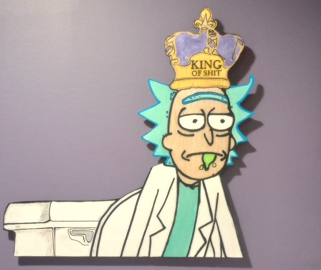Rick and Morty "king of Shit" Wall Art - Etsy