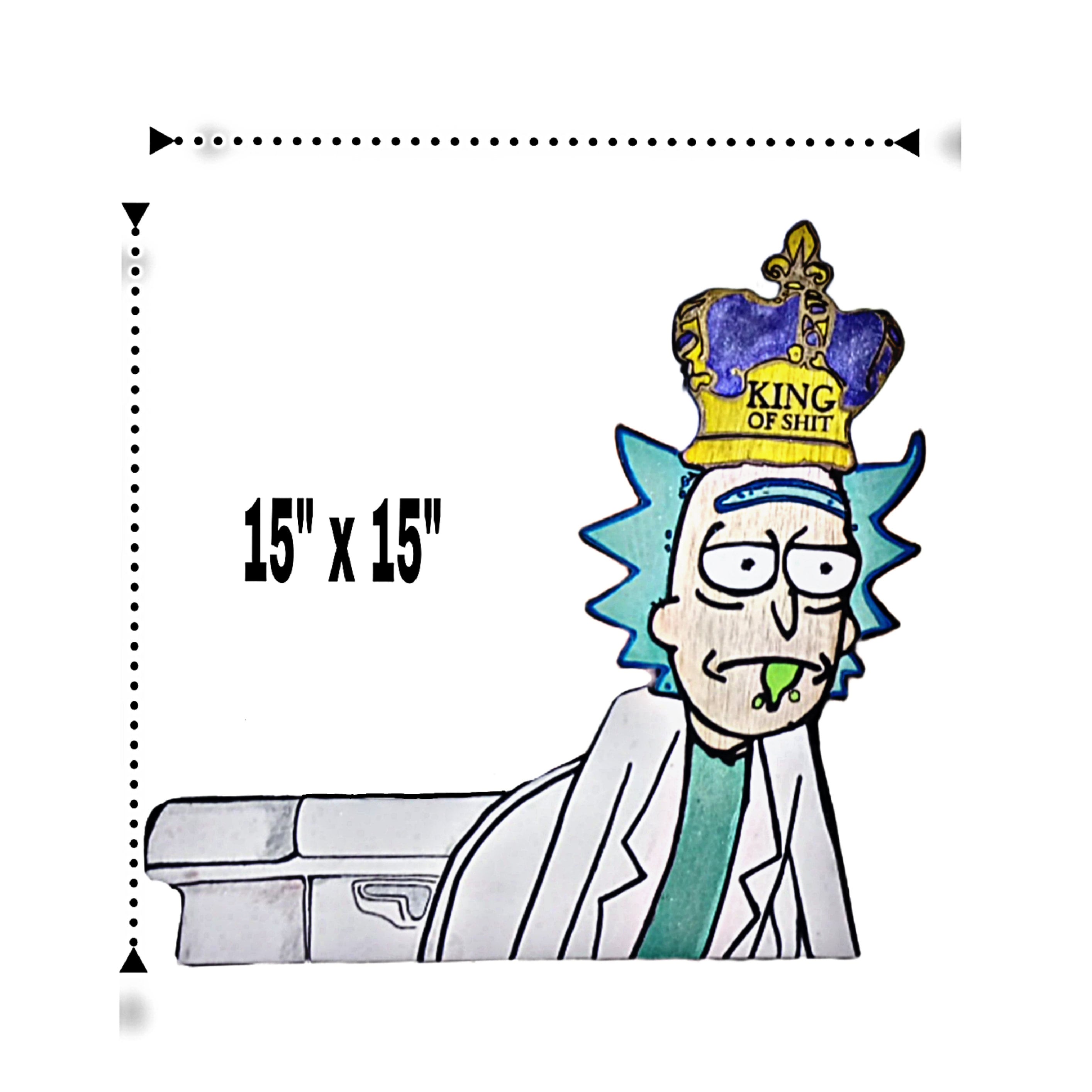 Rick and Morty king of Shit Wall Art - Etsy