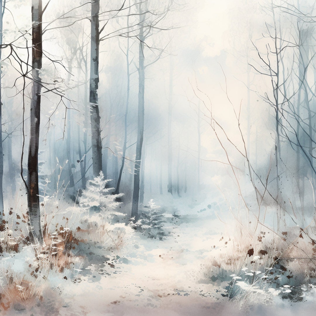 Winter Scene Print Winter Season Wall Art Winter Snow - Etsy