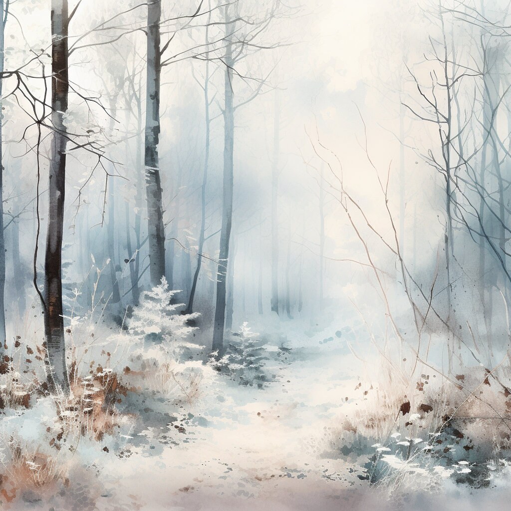 Winter Scene Print Winter Season Wall Art Winter Snow - Etsy