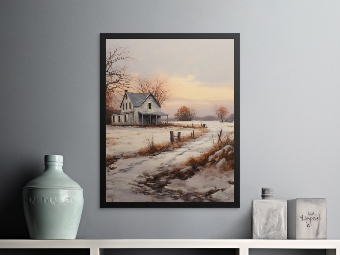 Winter Scene Print, Winter Season Wall Art, Winter Snow Picture, Winter ...