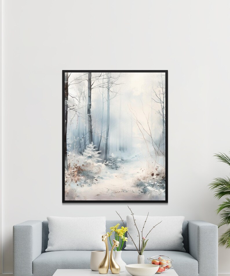 Winter Scene Print Winter Season Wall Art Winter Snow - Etsy