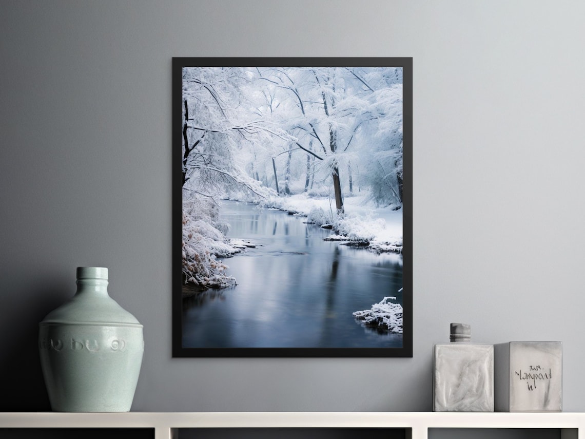 Winter Scene Print, Winter Season Wall Art, Winter Snow Picture, Winter ...