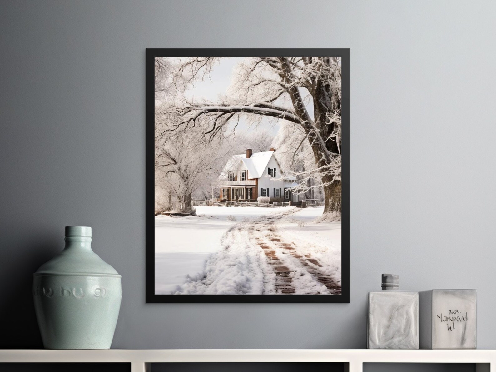 Winter Scene Print, Winter Season Wall Art, Winter Snow Picture, Winter ...