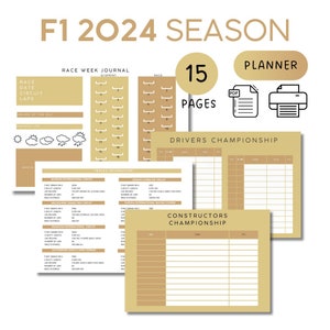 Formula 1 Race Tracker 2024 Template | Digital F1 Journal | Scuderia ...