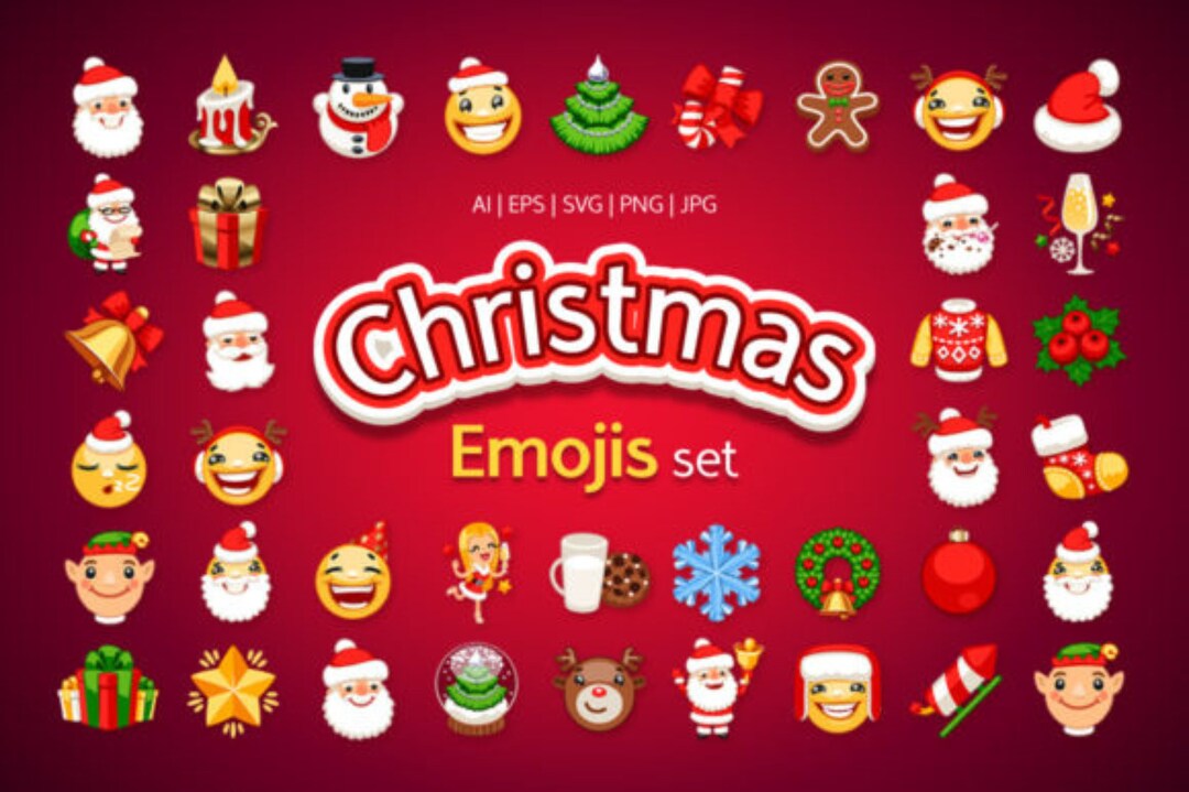 Emoji Christmas Emojis SVG Emojis Emoji Face Svg Christmas Emoji ...