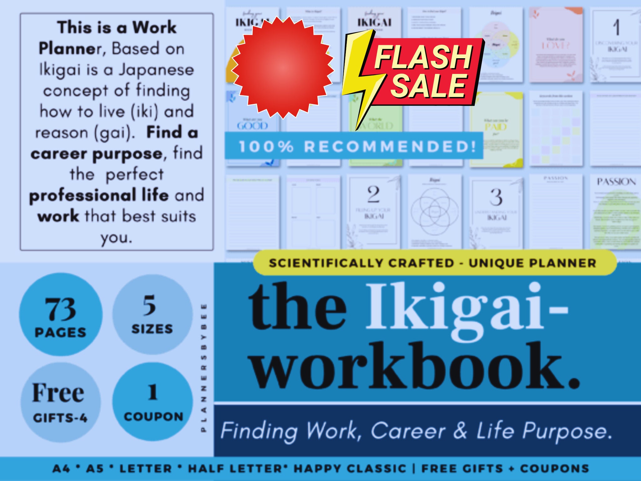 Ikigai Workbook Ikigai Planner Life Planner Goal Setting Planner Ikigai ...