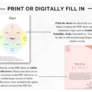 Ikigai Workbook Ikigai Planner Life Planner Goal Setting Planner Ikigai ...