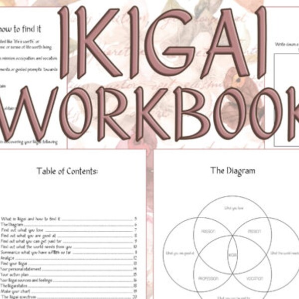 Ikigai Workbook - Etsy