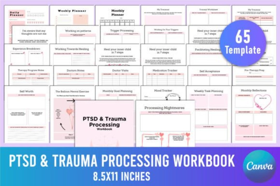 CPTSD Workbook PTSD Trauma Processing Workbook Cbt Worksheets C-ptsd C ...