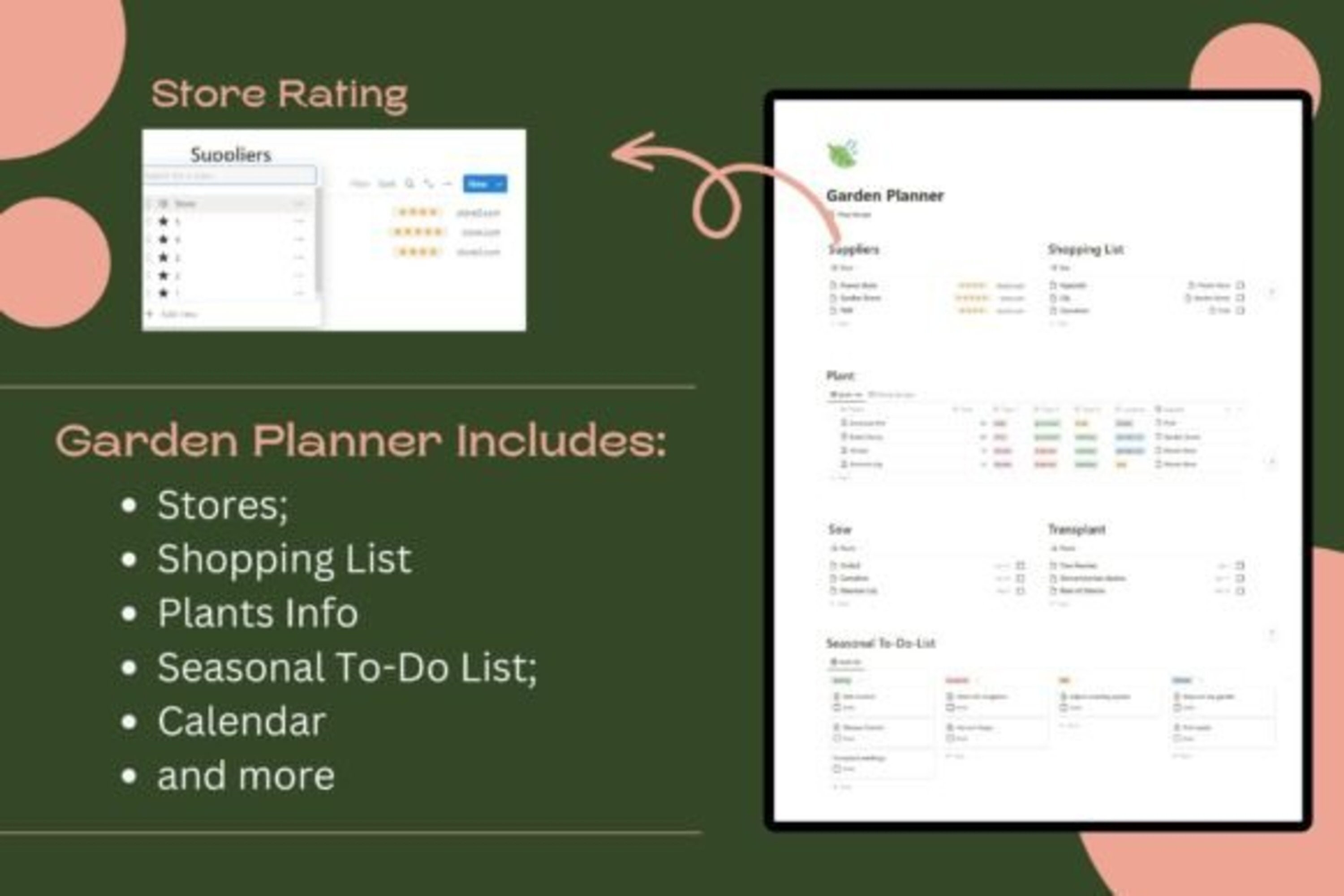 Notion Garden Planner Notion Template Notion Planner Garden Planner ...