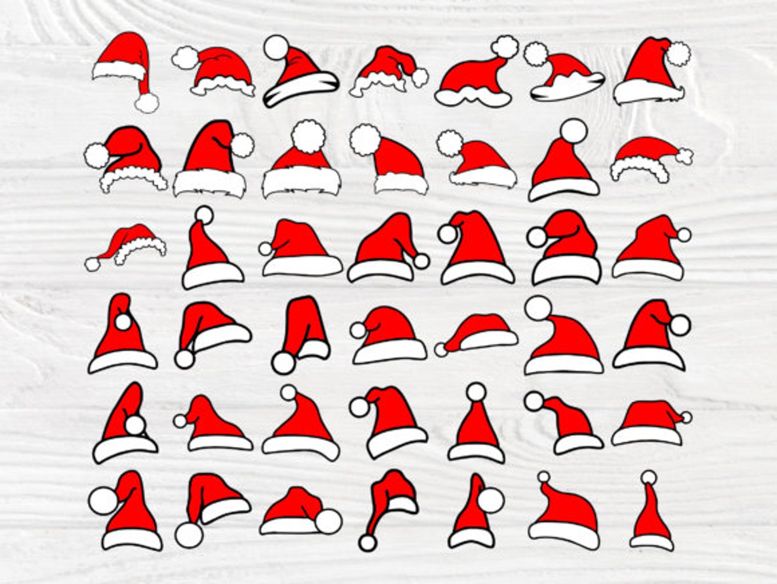 Santa Hat SVG Bundle Santas Hat SVG Funny Christmas Christmas Svg ...