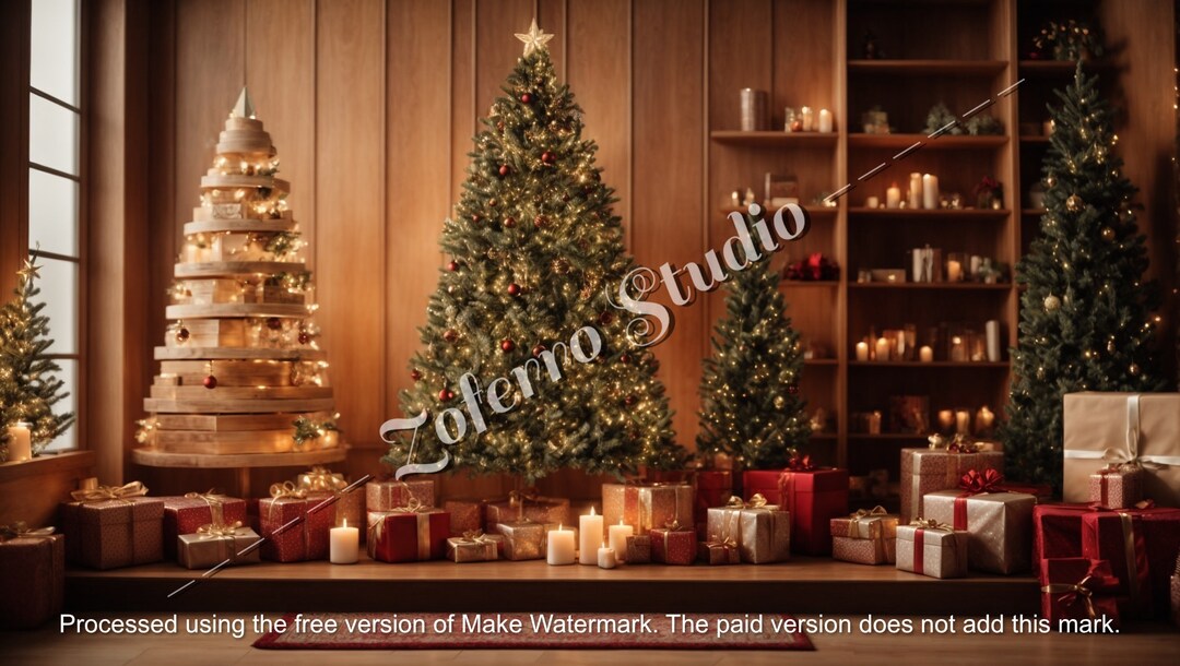 4K Digital Backdrop, Cozy Christmas Hut, Studio Backdrop for Families ...