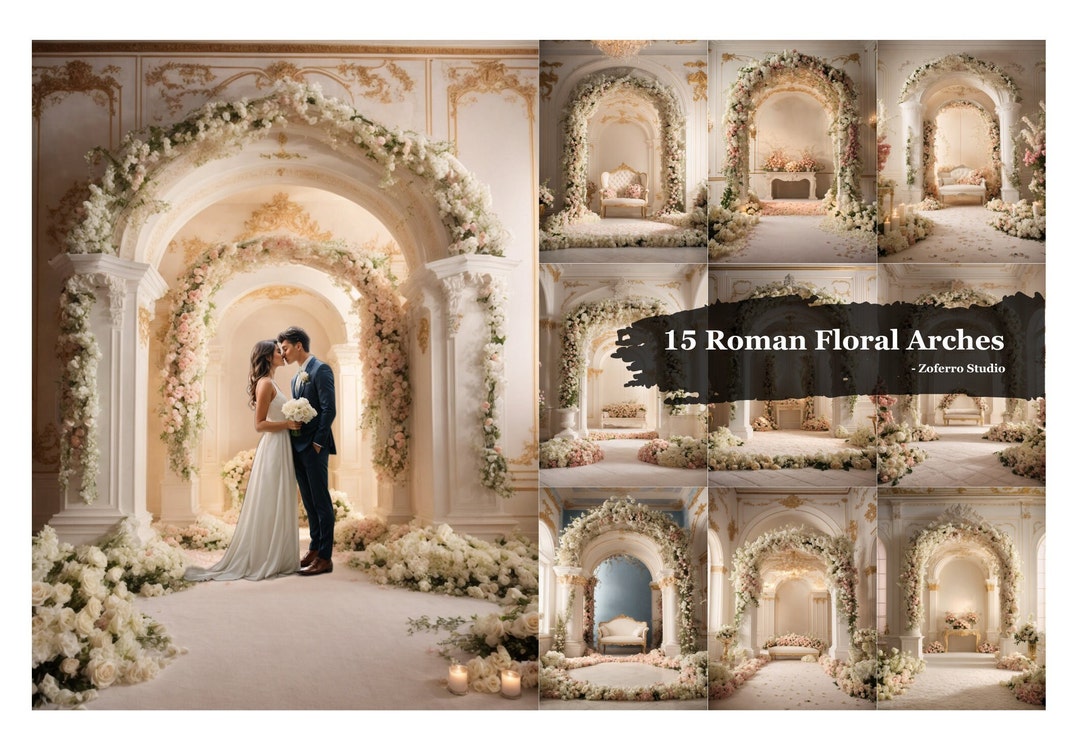 Digital Backdrops Floral Arches Backdrops 4k Floral Backdrops for ...