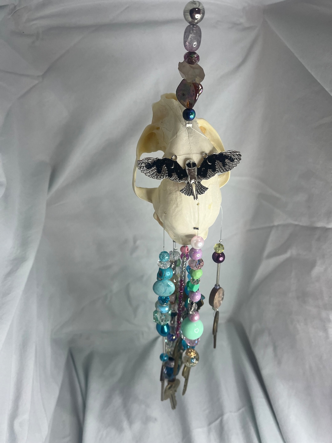 The Owl Coven, Skull Wind Chime - Etsy