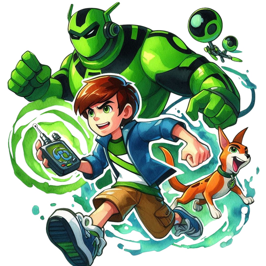 Colorful Ben 10 PNG Pack , Ben 10 Digital Print , Superhero PNG ...