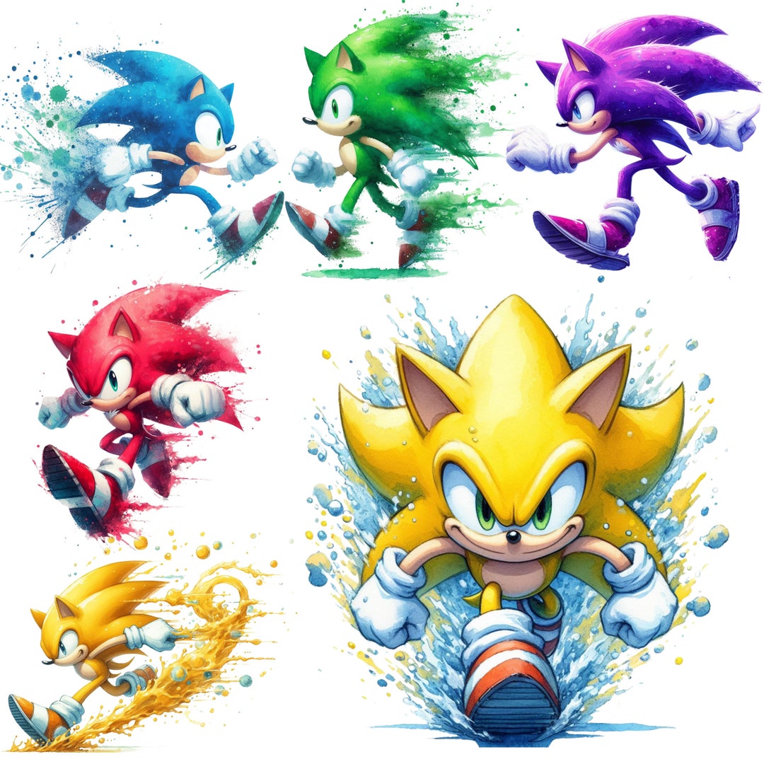 Sonic Speed-themed Art Bundle High-res PNG Designs for T-shirts ...