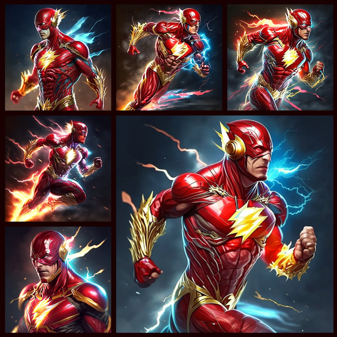 The Flash Clip Art The Flash PNG arte temático de poder y - Etsy México