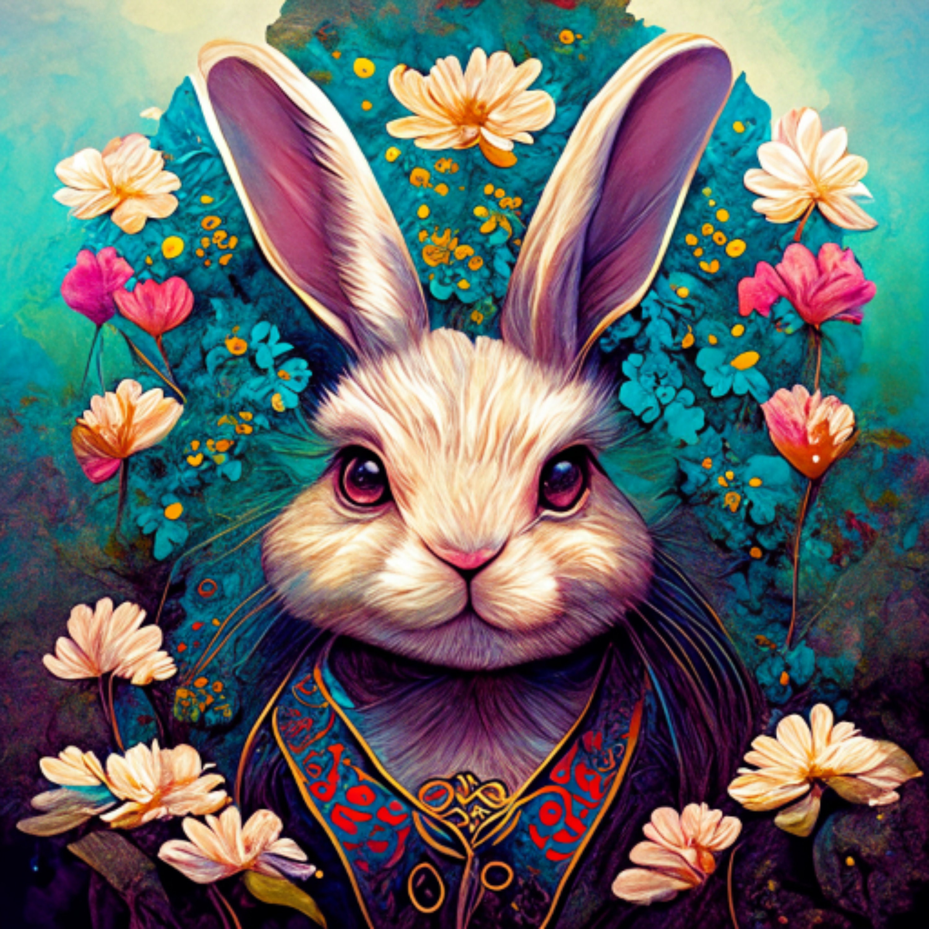 Cute Rabbit Clip Art , Rabbit PNG , Colorful Rabbit Images - Etsy