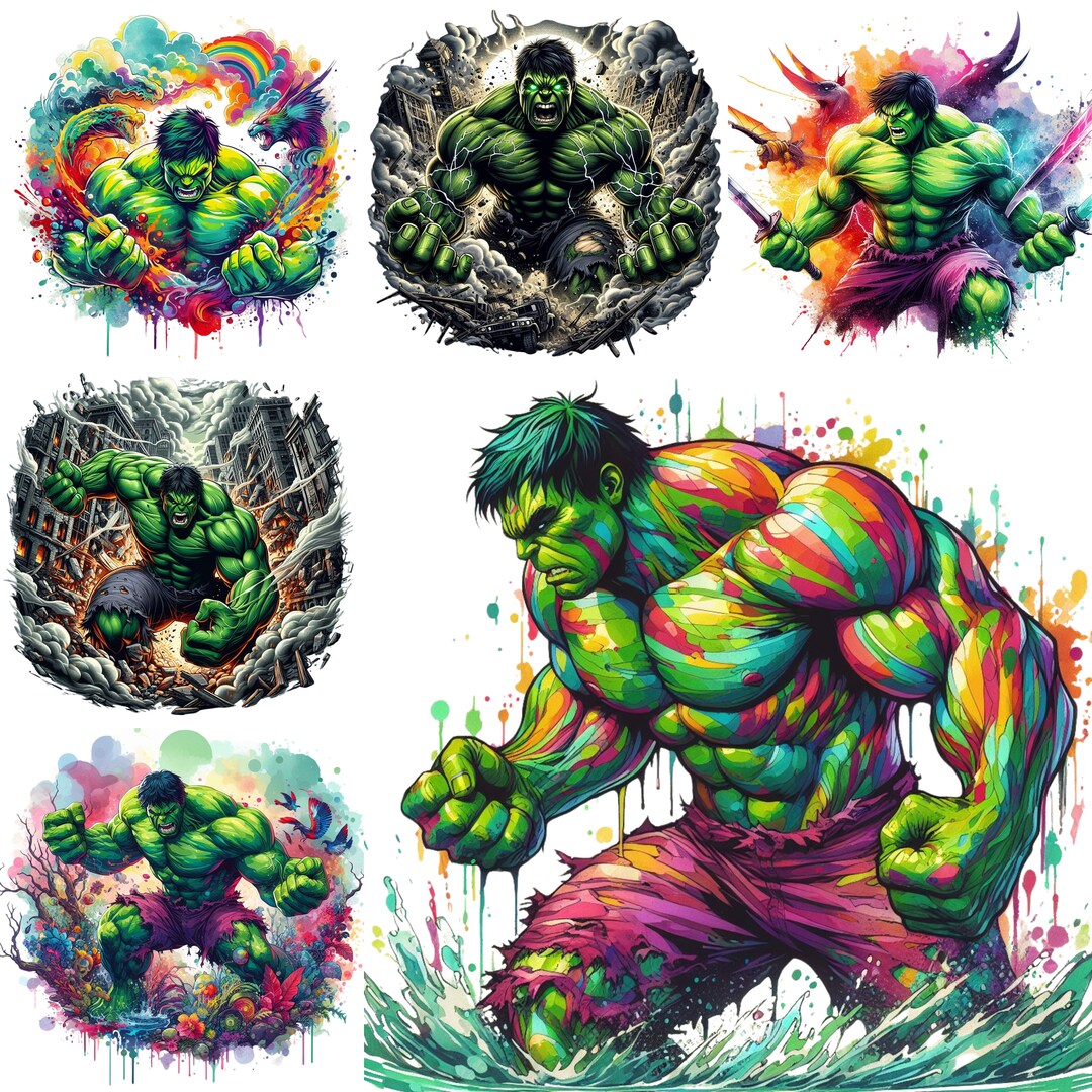14 Powerfull Watercolor Hulk Collection PNG , Hulk Digital Art ...