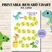 Dinosaur Reward Chart, Sticker Chart PDF, Toddler, Preschool Kids ...