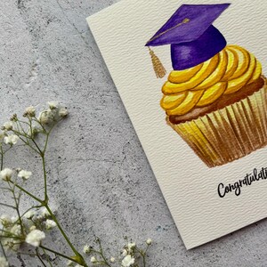 Original Hand-painted Watercolor Graduation Card, Watercolor Cap ...