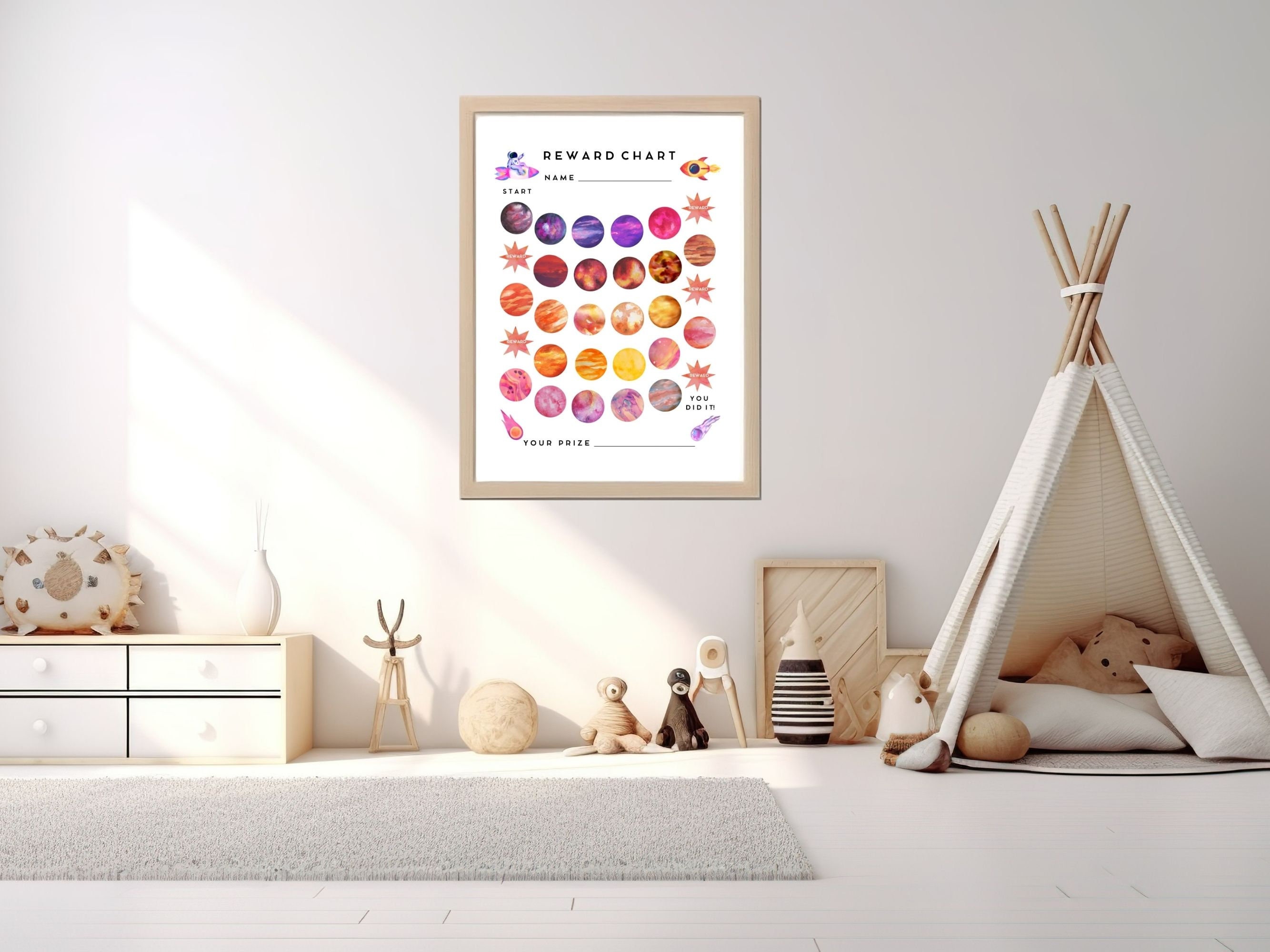 Printable Outer Space Reward Chart, Astronaut Behavior Chart, Daily ...