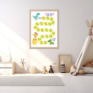 Dinosaur Reward Chart, Sticker Chart PDF, Toddler, Preschool Kids ...