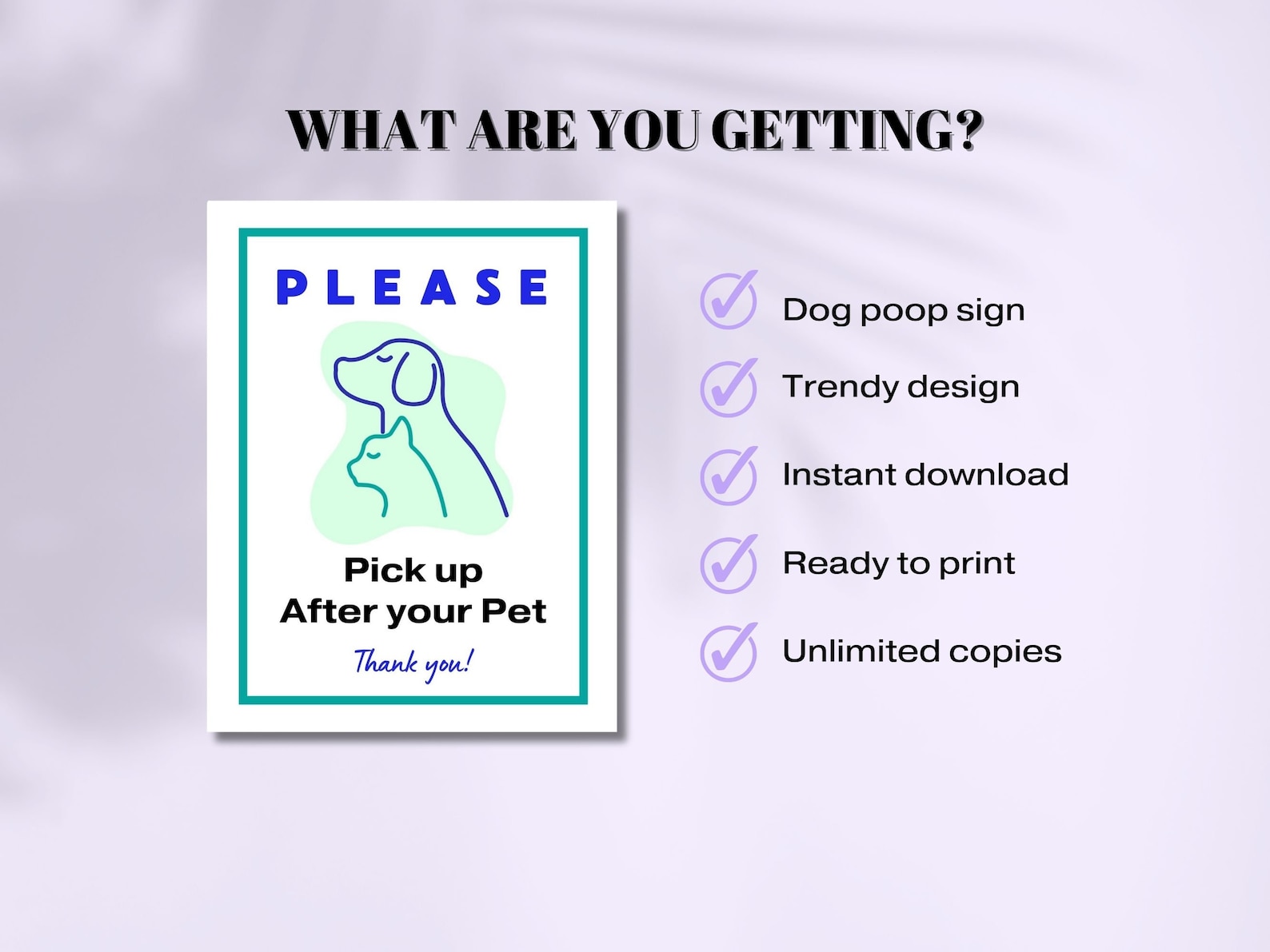 Please Pick up After Your Pet Sign, Printable Pick up Poop Sign, Clean ...