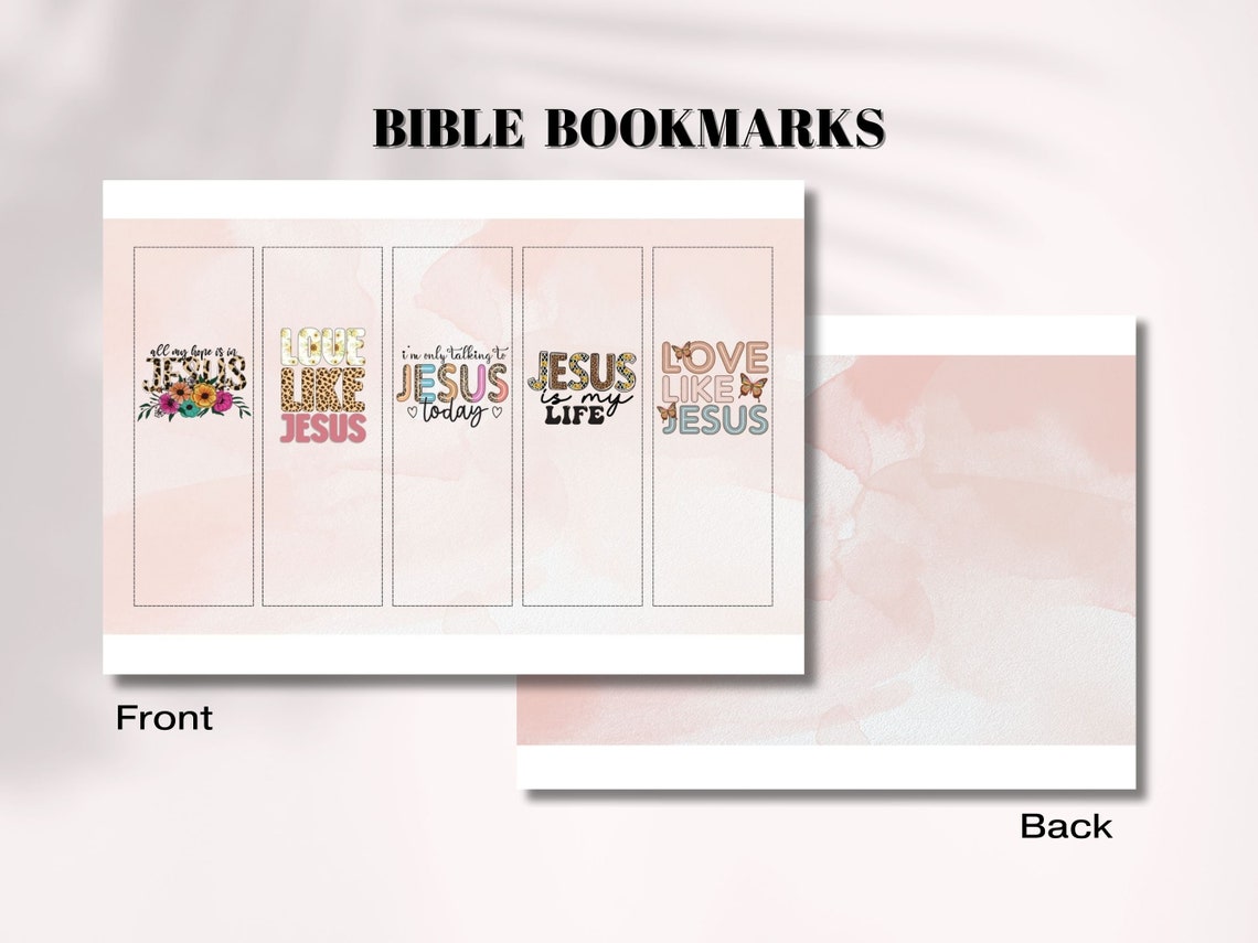 Jesus Bookmarks Printable PDF, Love Like Jesus Bookmarks Bundle, Bible ...