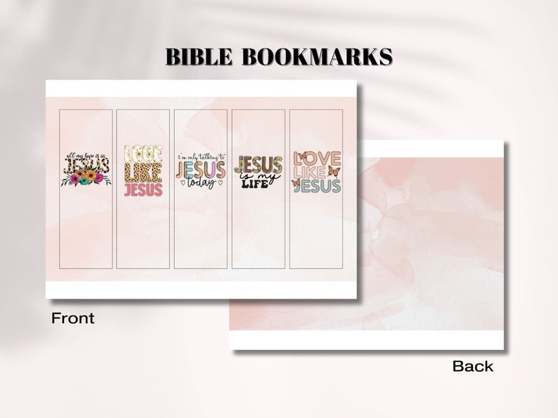 Jesus Bookmarks Printable PDF, Love Like Jesus Bookmarks Bundle, Bible ...