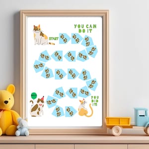 Printable Cats Reward Chart PDF, Cats Behavior Chart, Daily Chore Chart ...
