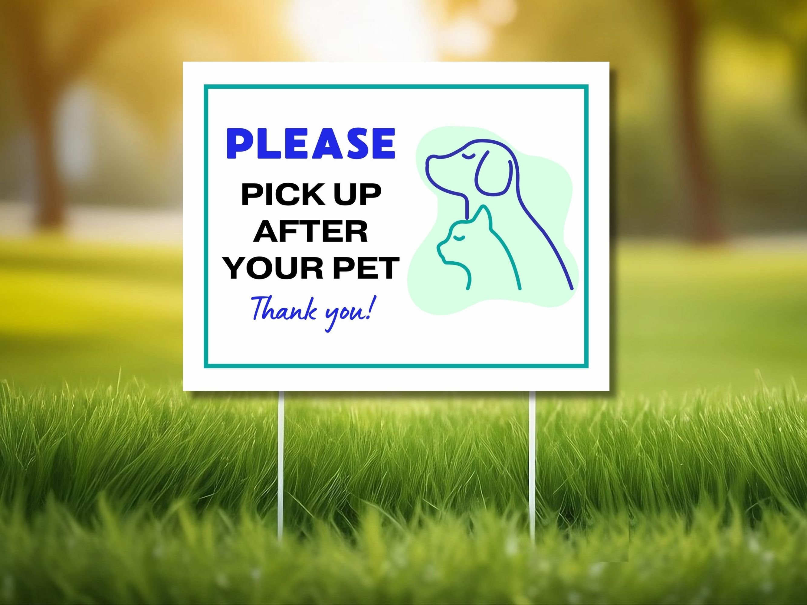 Please Pick up After Your Pet Sign, Printable Pick up Poop Sign, Clean ...