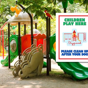Children Play Here Please Clean up After Your Pet Sign, Printable No ...