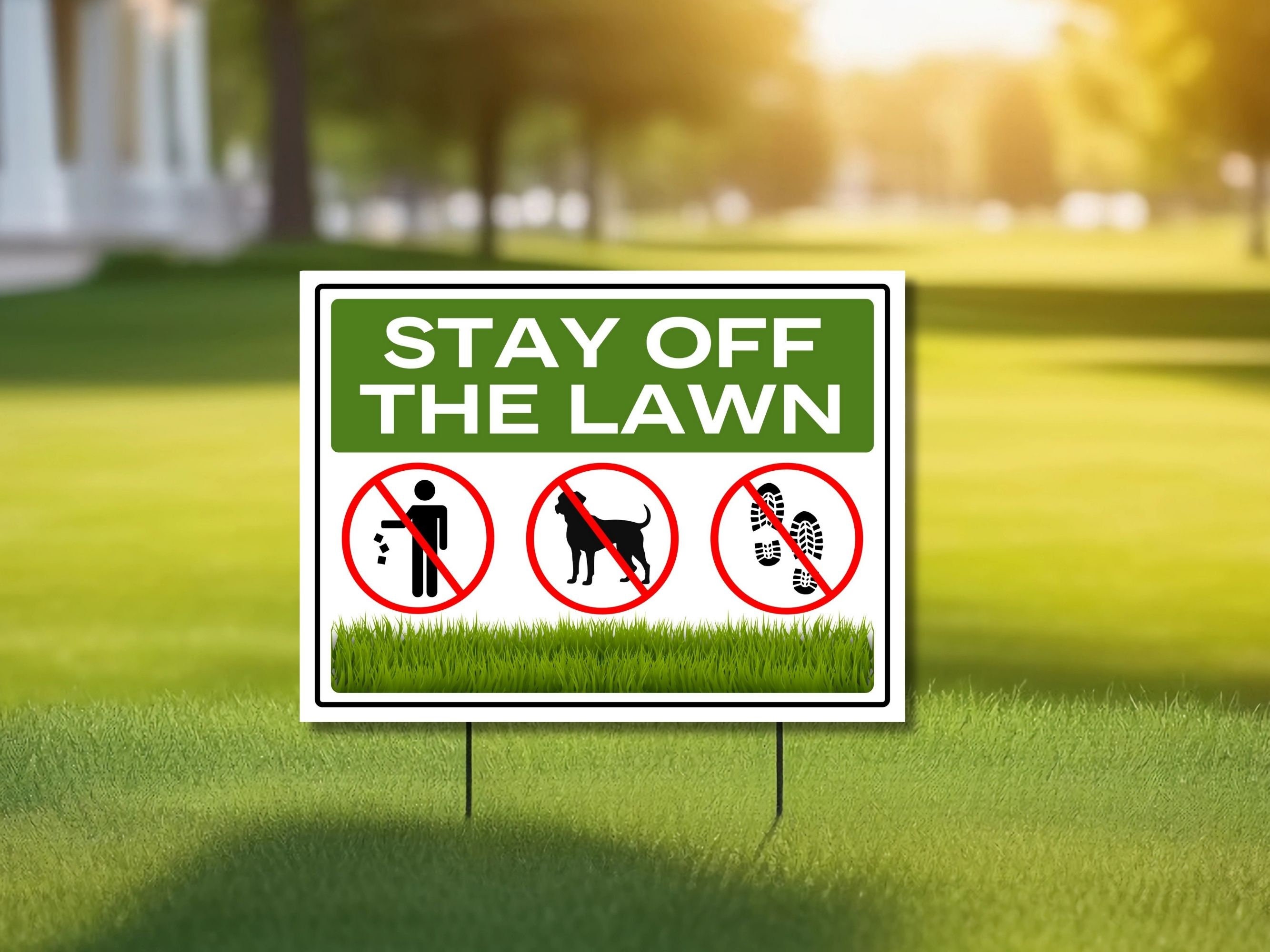 Stay off Lawn Printable Sign, off Grass Sign PNG, Yard Keep Out Sign ...