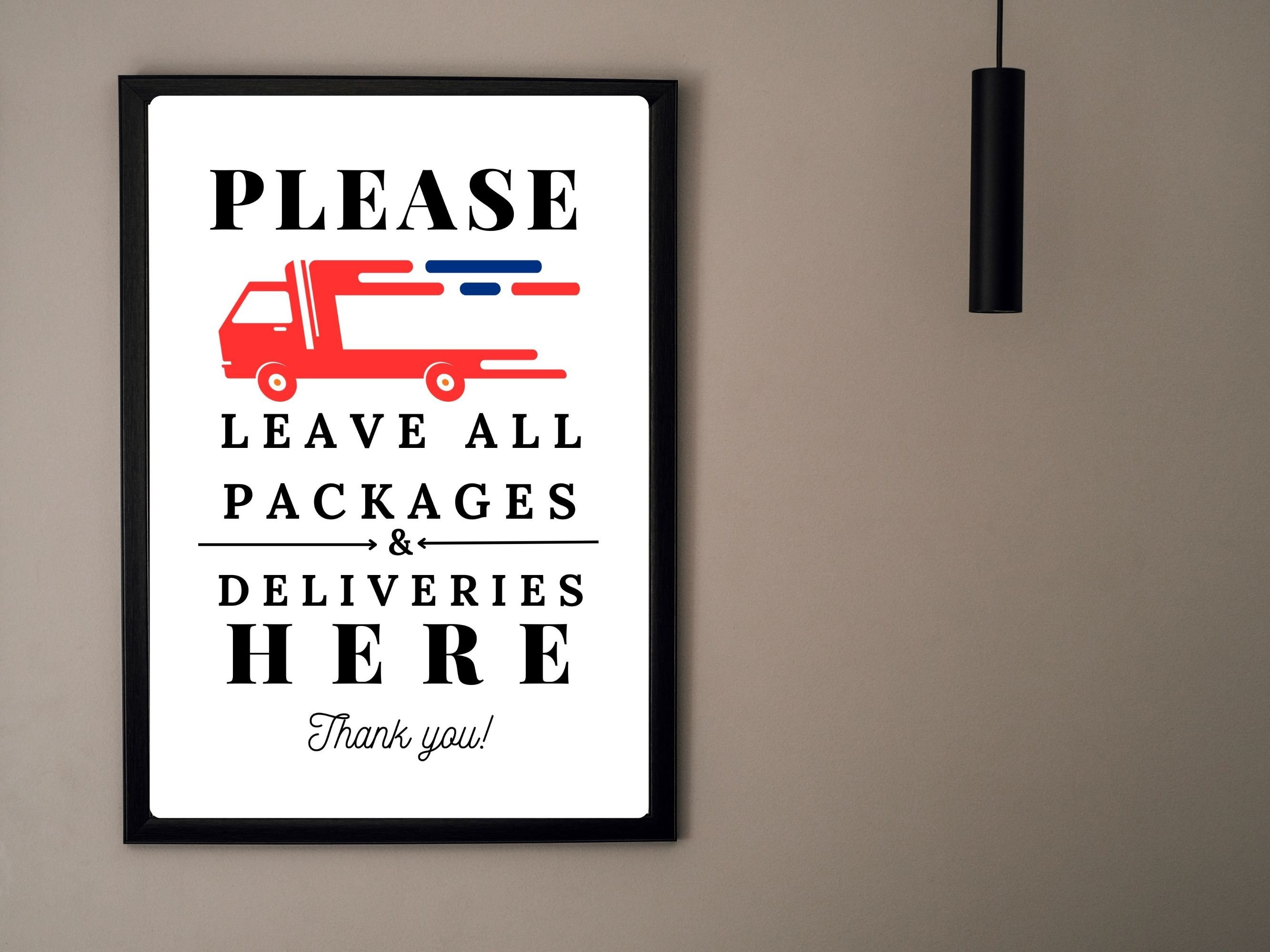 Leave Packages Sign, Please Leave Packages Here Printable Sign ...