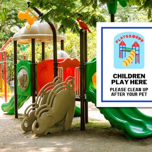 Children Play Here Please Clean up After Your Pet Sign, Printable No ...