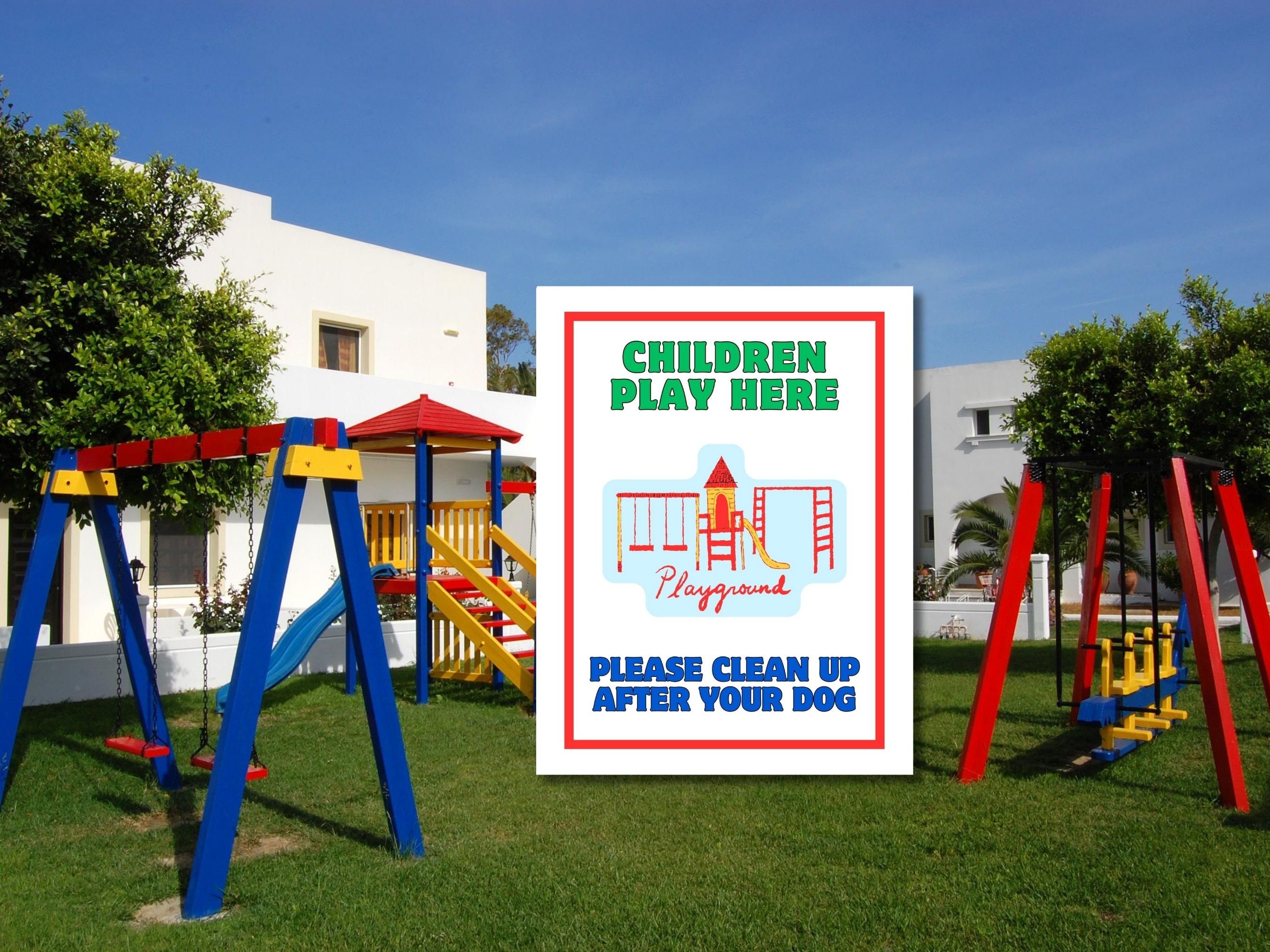 Children Play Here Please Clean up After Your Pet Sign, Printable No ...