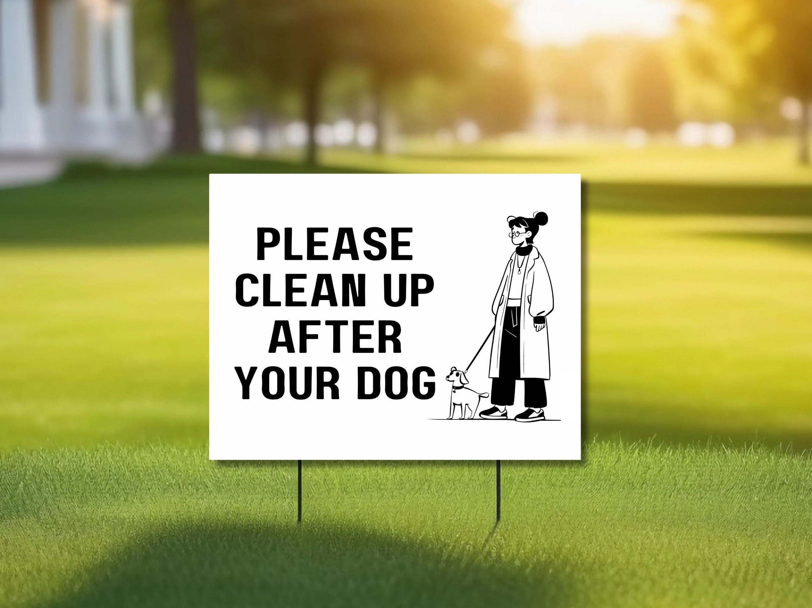 Please Clean up After Your Dog Sign, Printable Pick up Poop Sign, Clean ...