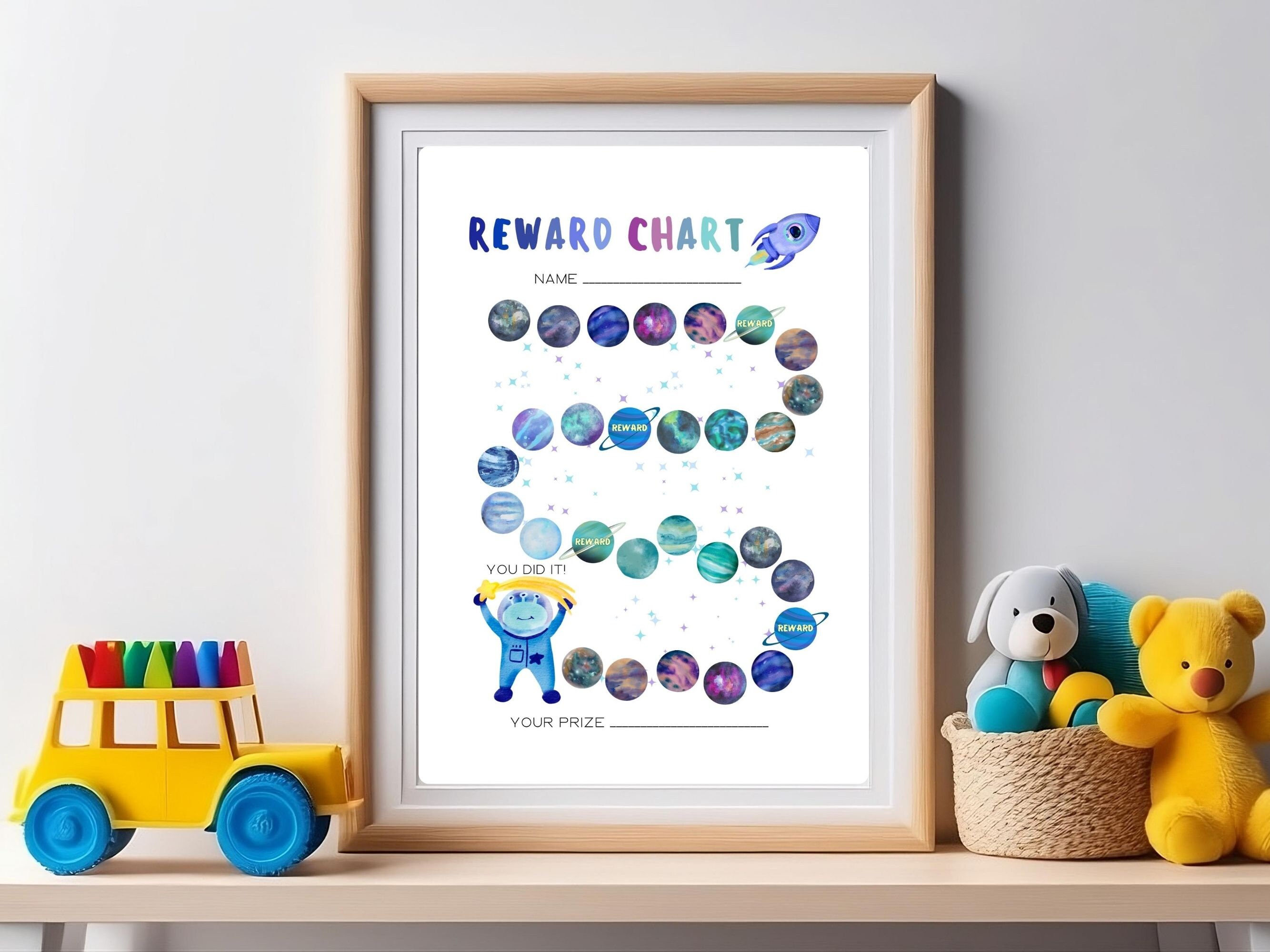 Printable Outer Space Reward Chart, Astronaut Behavior Chart, Daily ...