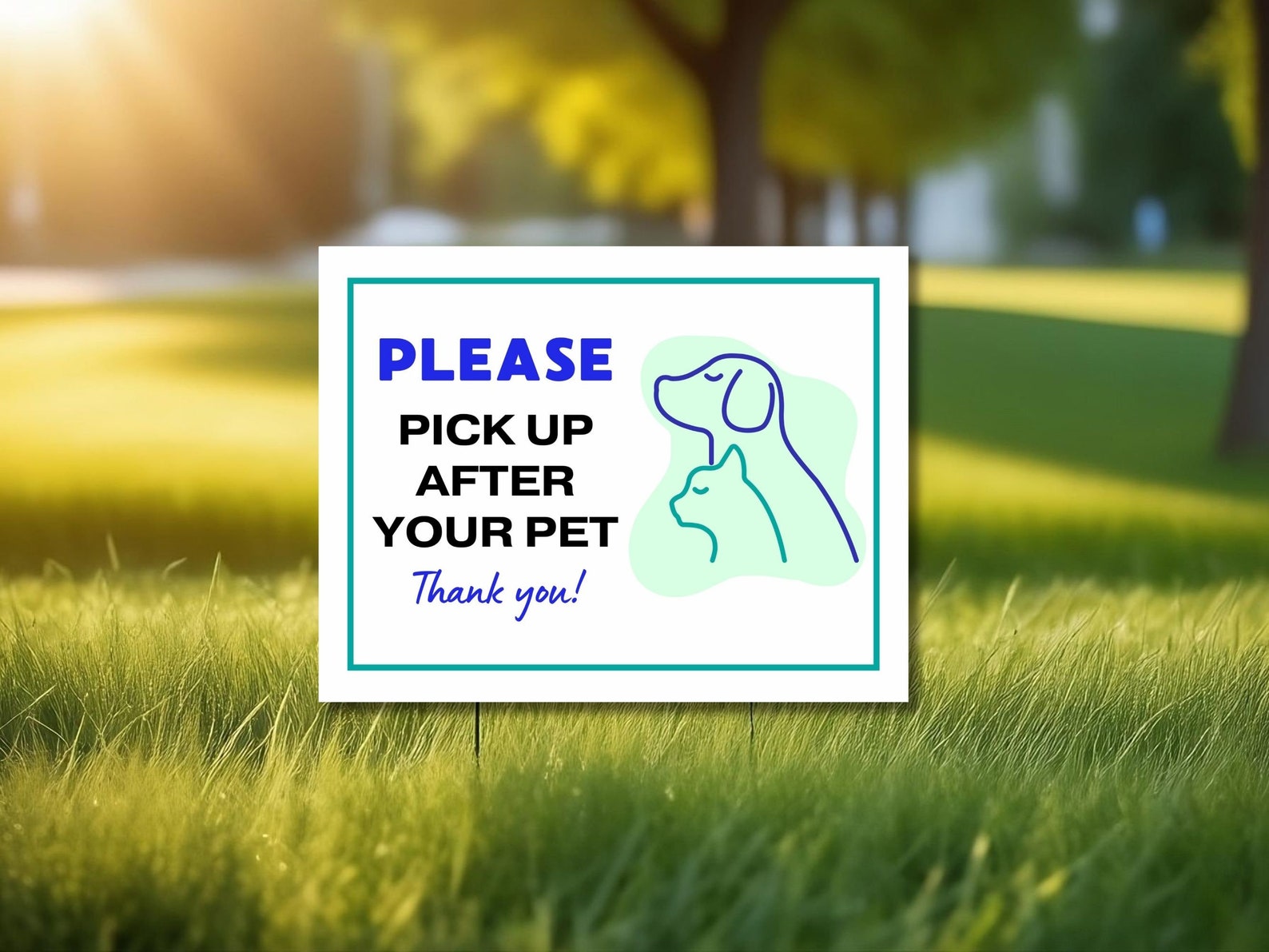 Please Pick up After Your Pet Sign, Printable Pick up Poop Sign, Clean ...