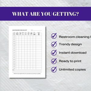 Printable Restroom Cleaning Log for Businesses, Bathroom Cleaning Log ...
