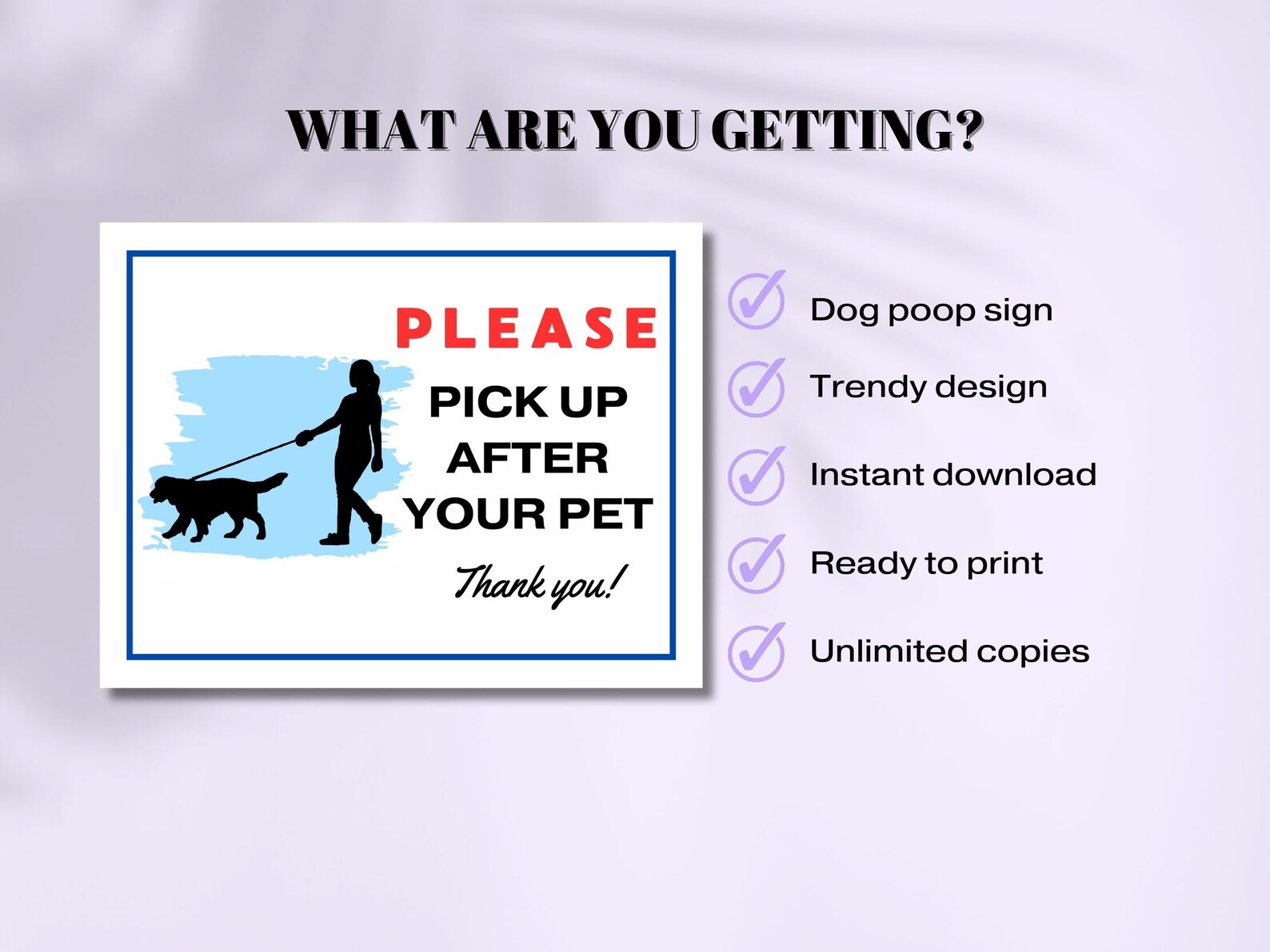 Please Pick up After Your Pet Sign, Printable Pick up Poop Sign ...