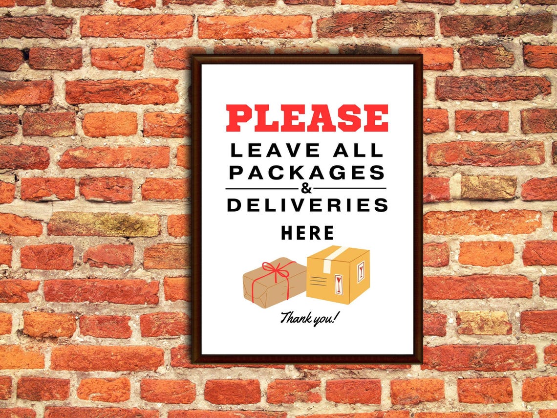 Please Leave Packages Here Sign Printable, Packages Sign, Leave ...