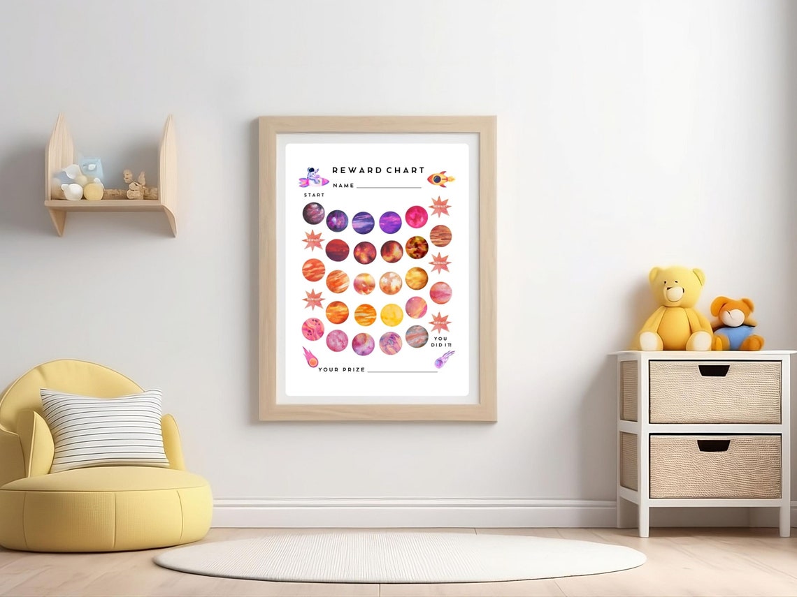 Printable Outer Space Reward Chart, Astronaut Behavior Chart, Daily ...