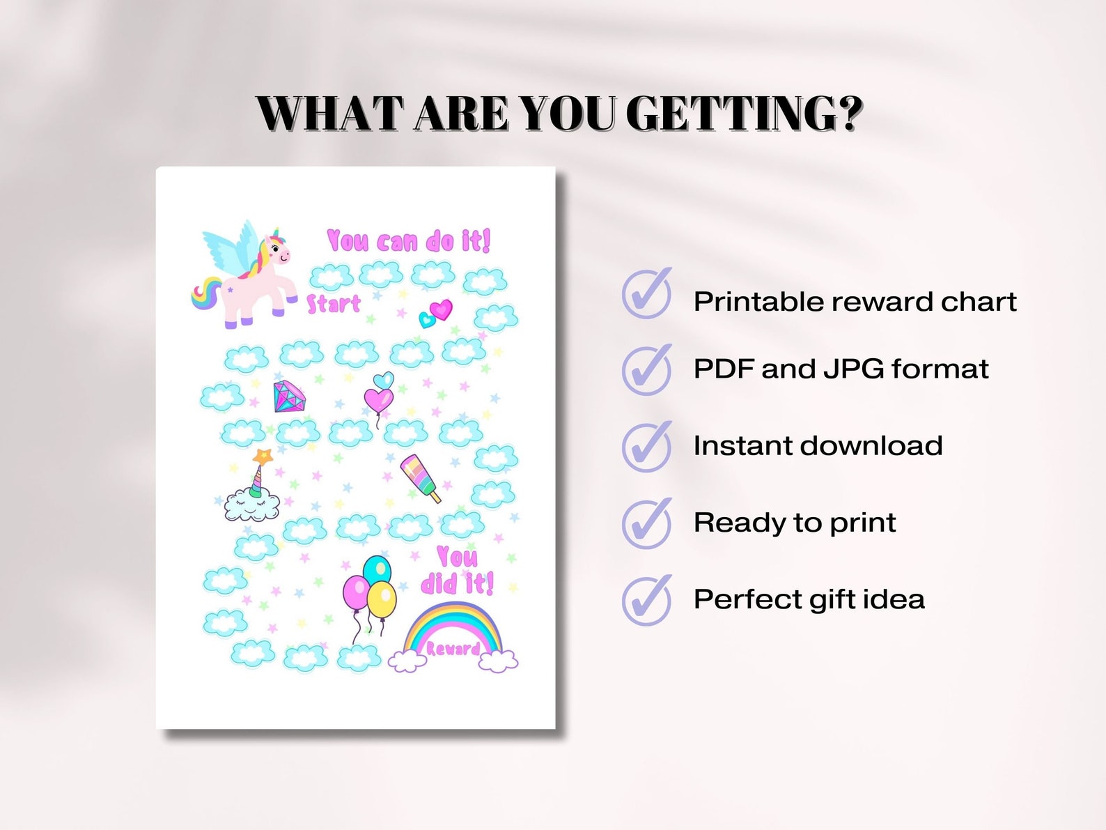 Unicorn Reward Chart, Printable Unicorn Behavior Chart, Daily Chore ...