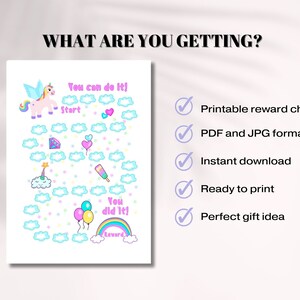Unicorn Reward Chart, Printable Unicorn Behavior Chart, Daily Chore ...