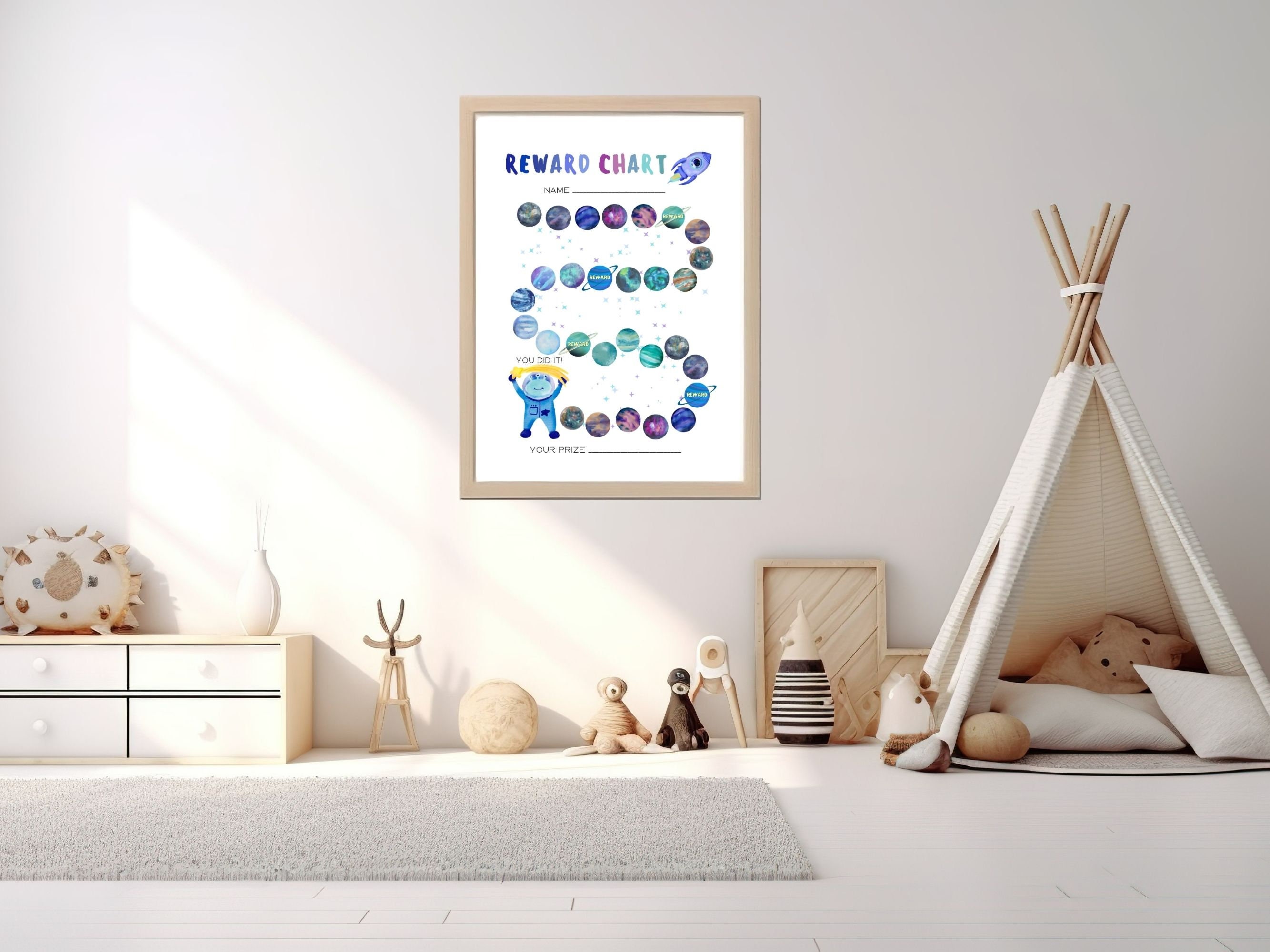 Printable Outer Space Reward Chart, Astronaut Behavior Chart, Daily ...
