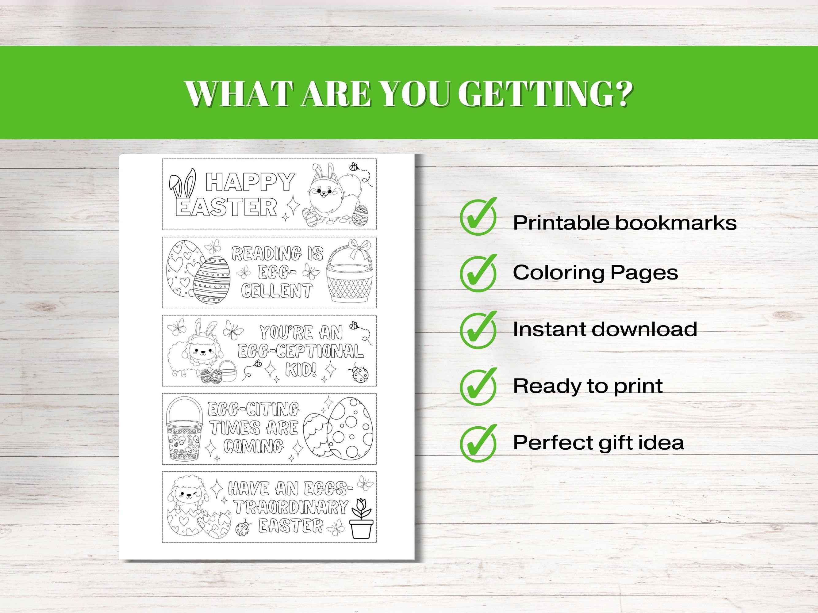 Easter Positive Affirmations for Kids, Printable Coloring Easter ...