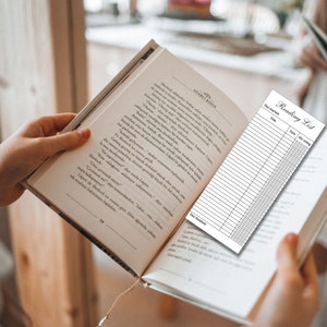 Printable Bookmark PDF, Reading Log Tracker, Reading Journal, Reading ...